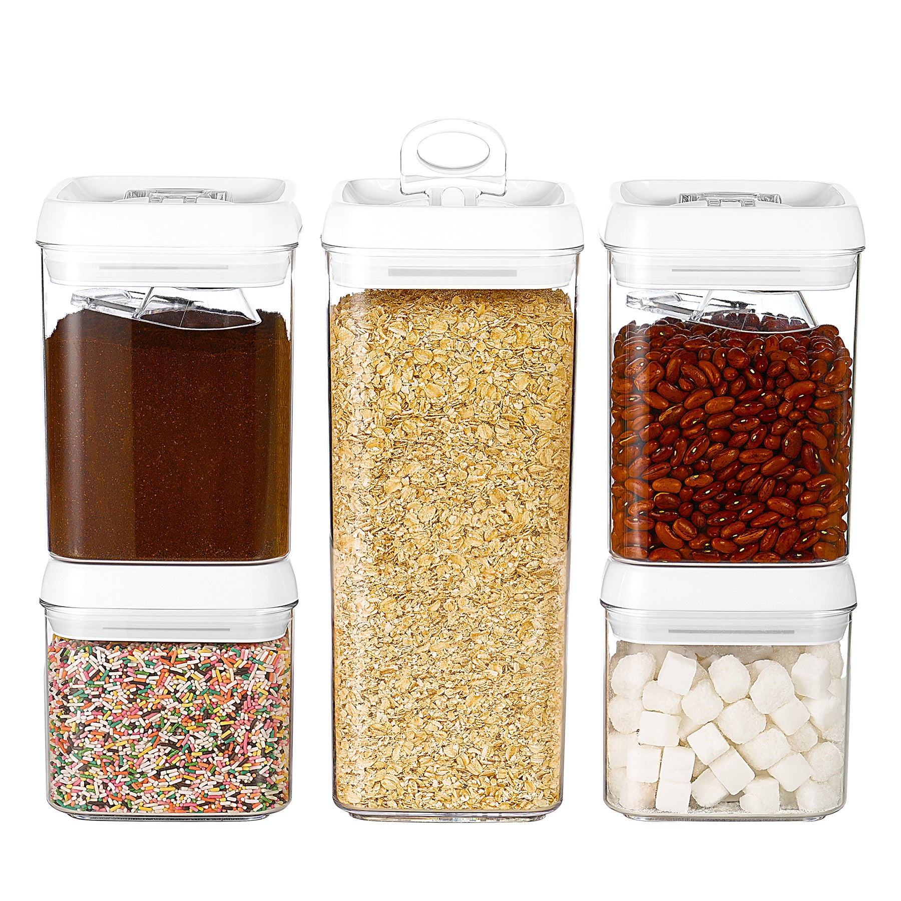 Felli Flip Tite Container - Airtight Food Canister for Kitchen Storage