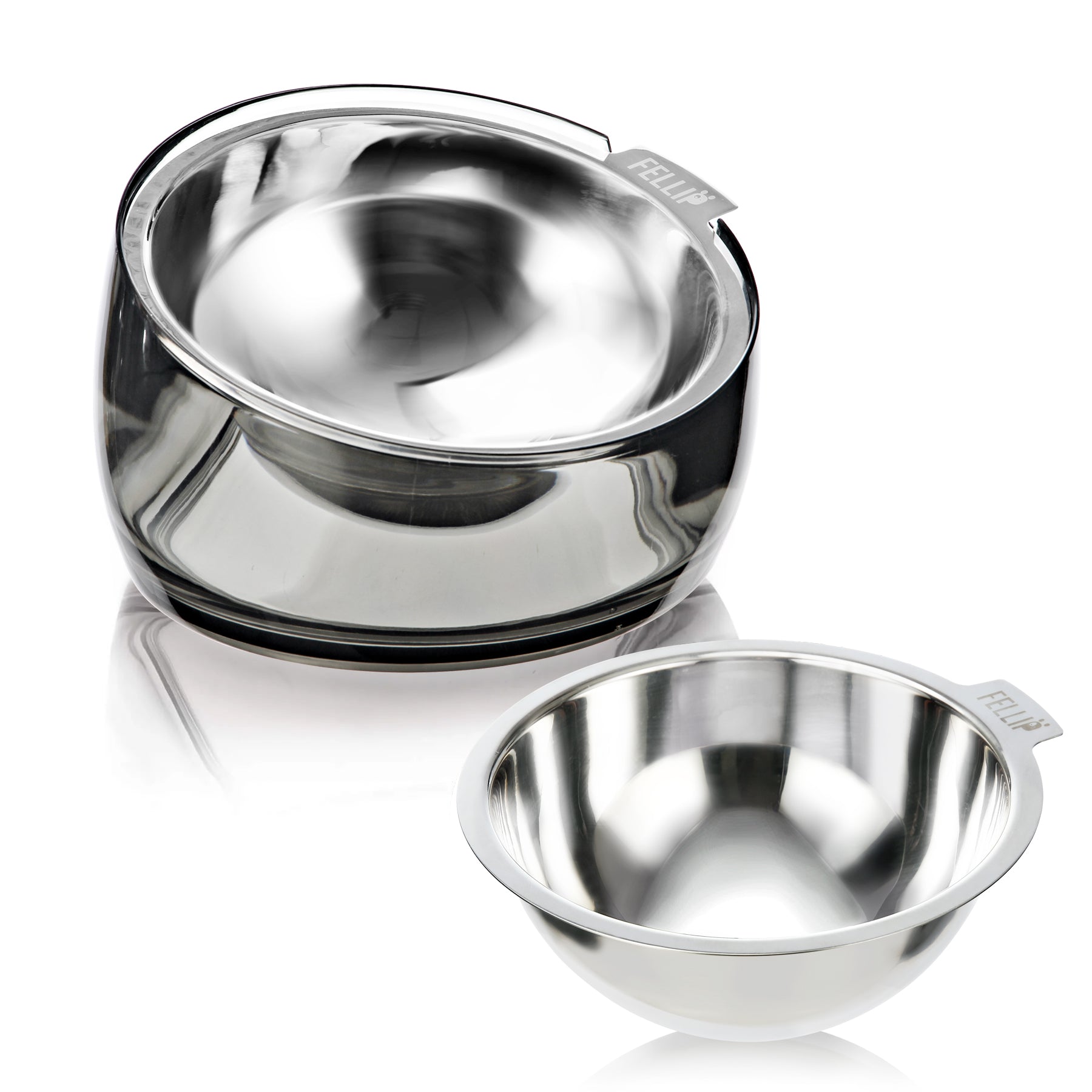 Felli Oblik Pet Dog Bowl Bundle Set + 1.5Cup Replacement SS Dish