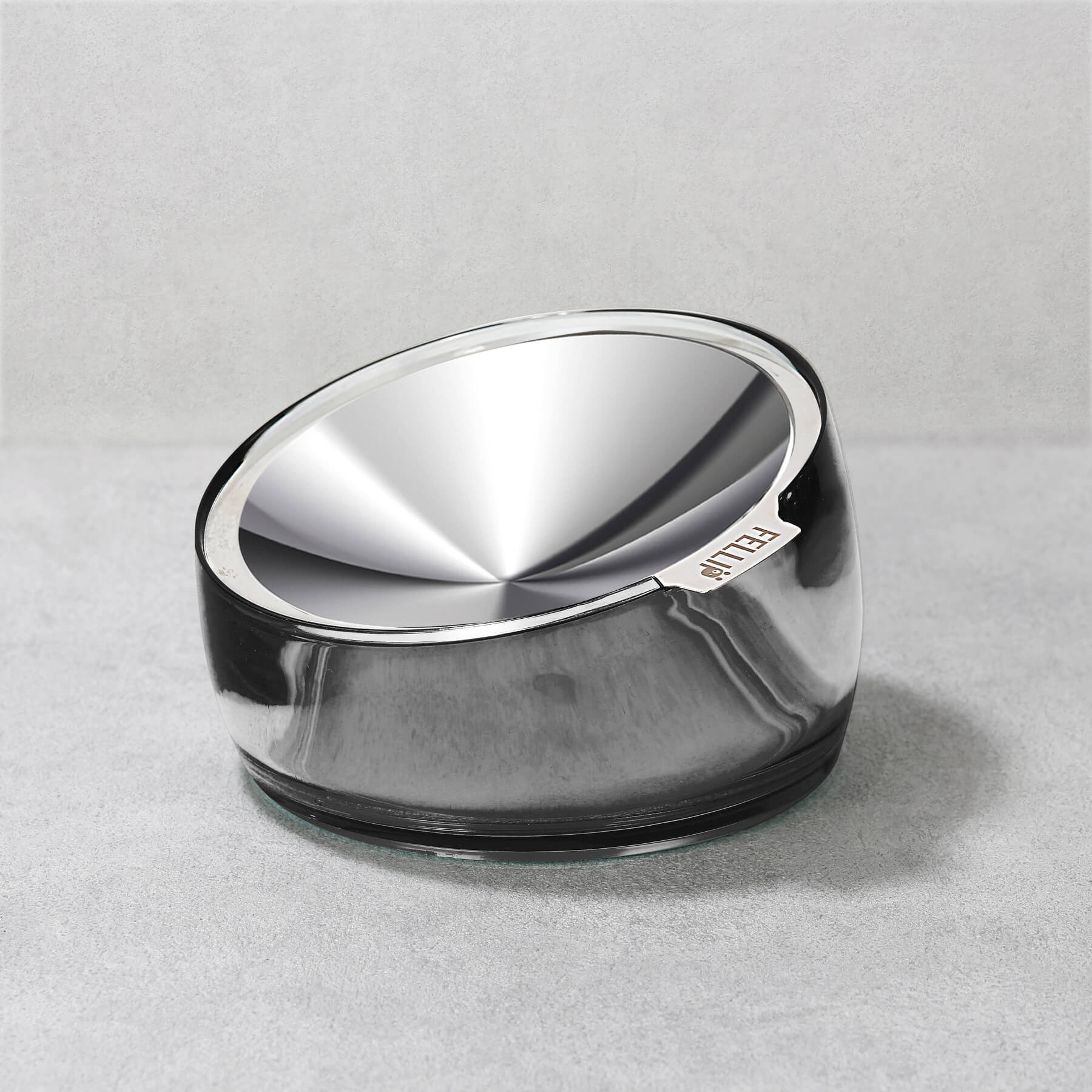 Felli Pet Oblik Whisker Fatigue Bowl Stainless Steel - 0.5Cup Shallow